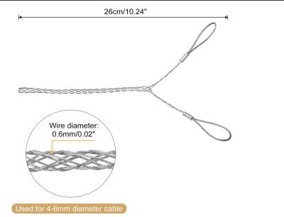 중국 진열 철도 잡기 10-12mm 케이블을 위해 30cm 빨간색 맞춤형 크기 케이블 당기는 잡기 판매용