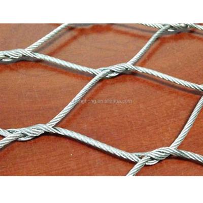 China Woven Technique Stainless Steel Wire Rope Netting for Aviary Enclosure and Zoo Animal Cages for sale