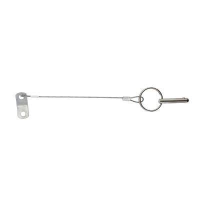 China Stainless Steel 304/316 Quick Release Spring Loaded Ball Lock Pin with Safety Lanyard for sale