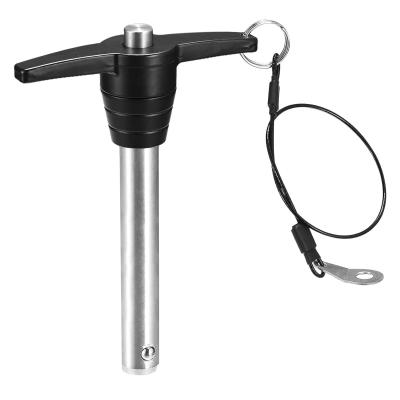 China 5/8 Inch T Handle Quick Release Pin with Push Button for Easy Ball Locking for sale