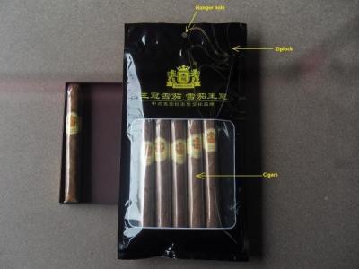 Cina Borsa a chiusura lampo risigillabile di lusso del Humidor del sigaro con la chiara finestra in vendita
