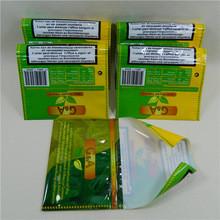 Cina Passi a chiusura lampo di rotolamento i sacchetti di plastica risigillabili per 50g la Virginia dorata in vendita