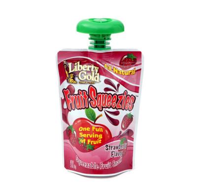 Cina Il becco liquido laminato della cima 250ml insacca, stando il sacchetto del succo della fragola in vendita