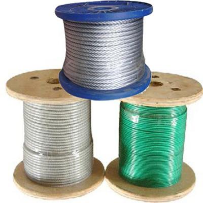 Cina Il PVC galvanizzato ha ricoperto il cavo metallico d'acciaio 7x19 d'ad alta resistenza in vendita