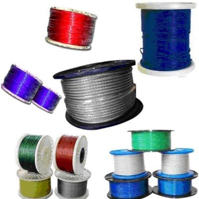 Cina Nylon variopinto o cavo metallico d'acciaio rivestito del PVC per i montaggi della bicicletta in vendita