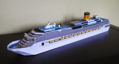 Cina Modelli di nave da crociera di plastica creativi, modelli della replica del crogiolo di nave da crociera di Pacifica della Costa in vendita