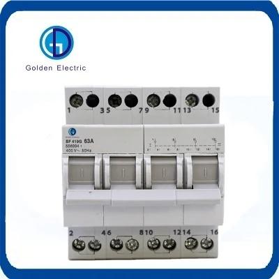DIN Rail Dual Power 3 Phase Automatic Transfer Switch ATS 63A Generator Changeover Switch with Fire Resistant Protection