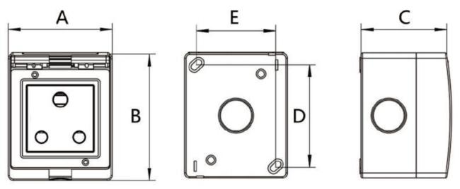 16A 1gang Socket Surface Mounted Waterproof Socket