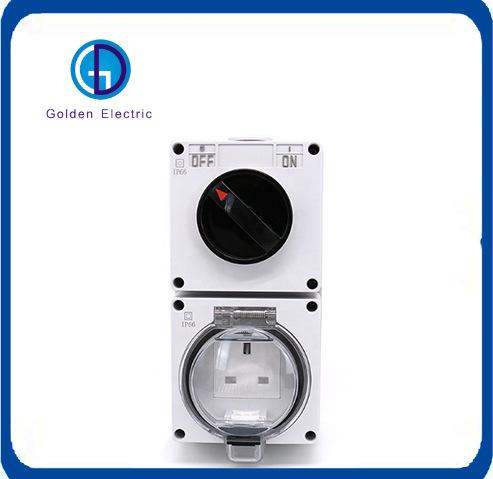 IP66 13A 1 Gang Switch 1 Gang UK Socket Waterproof Socket and Switch