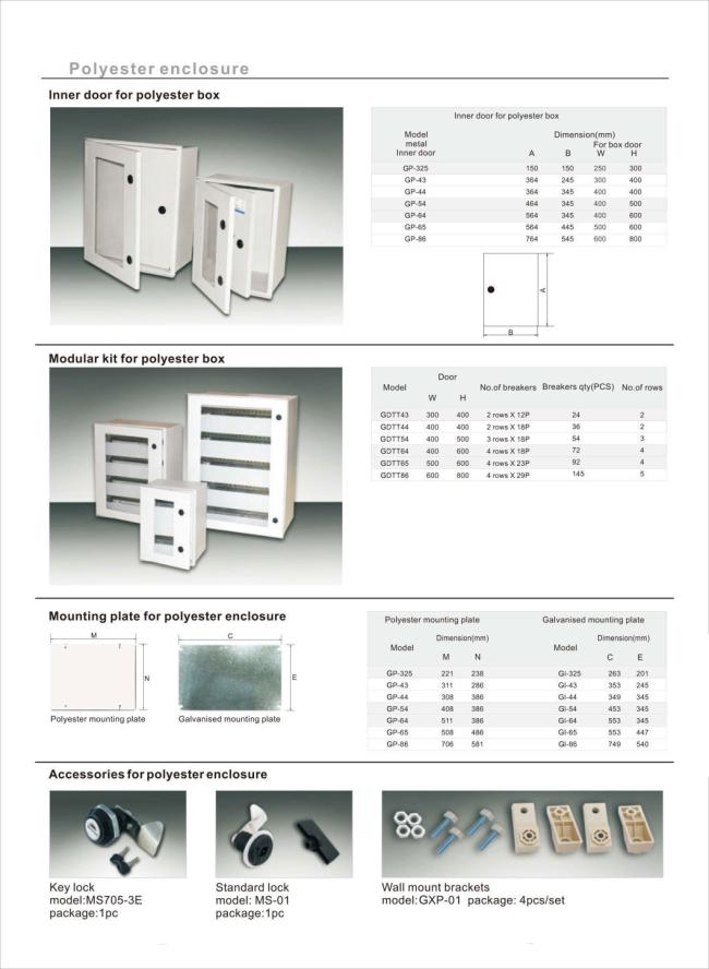 SMC Fiberglass Power Distribution Cabinet Box Waterproof IP65 Plastics Electrical Equipment Enclosure Electric Meter Boxes