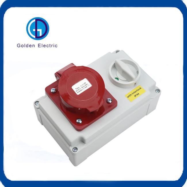 IP44/IP67 3p 4p 5p Industrial Plug Sockets 2p+E 3p+E 3p+N+E 16A 32A Socket Receptacle and Switch with Interlock
