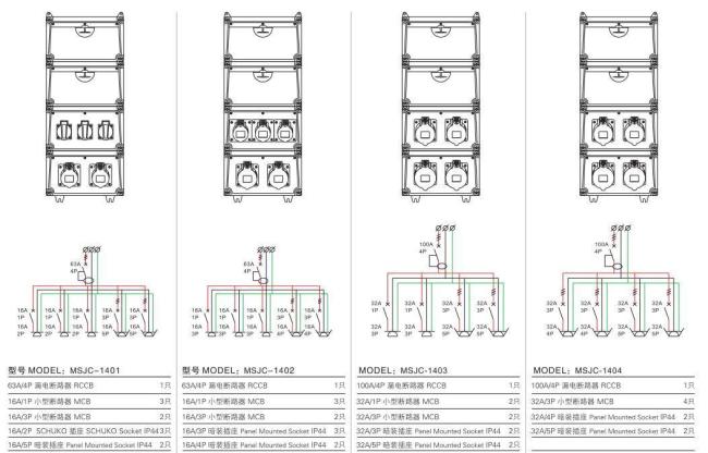 New Type IP67 Waterproof Multistep Combination Socket Box