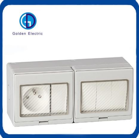 1 Gang 16A Waterproof Switch French Standard Socket IP55