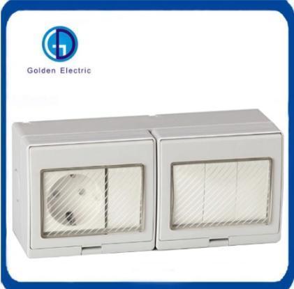 1 Gang 16A Waterproof Switch French Standard Socket IP55