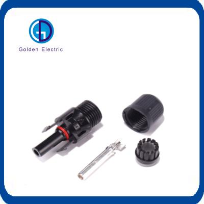 China 1000V Round MC4 DC Connector High Flexibility For Solar Panel System for sale