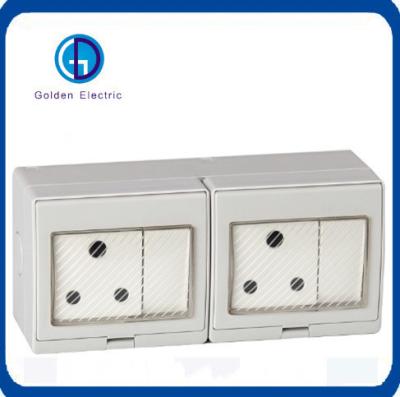 China Superficie montada 16A 1 gang enchufe poroso con panel PC y aleación de cobre plata dentro en venta