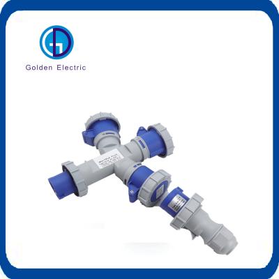 중국 벽에 장착된 설치 3 차원 32 AMP 출구 분기 시간 절약 IEC Cee 1 in 3 출구 판매용