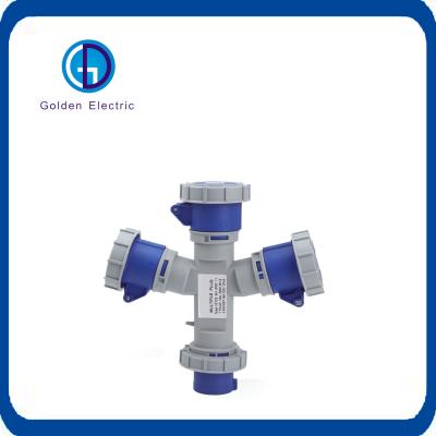 중국 벽에 장착된 설치 3 차원 32 AMP 출구 분기 시간 절약 IEC Cee 1 in 3 출구 판매용