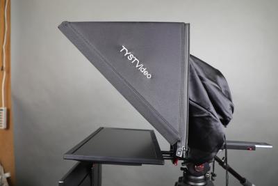 24 inch Studio Teleprompter with 300 Nit Monitor Brightness and Wire Remote
