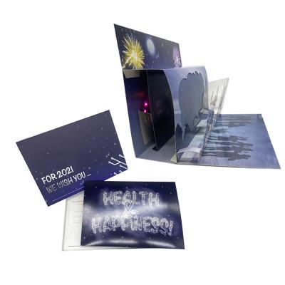 China Customized Graduation Pop-Up Musical LED 3D Cards with Paper Surface Finishing for sale