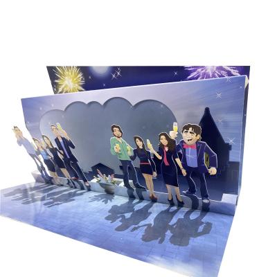 China Customized Graduation Pop-Up Musical LED 3D Cards with Paper Surface Finishing for sale