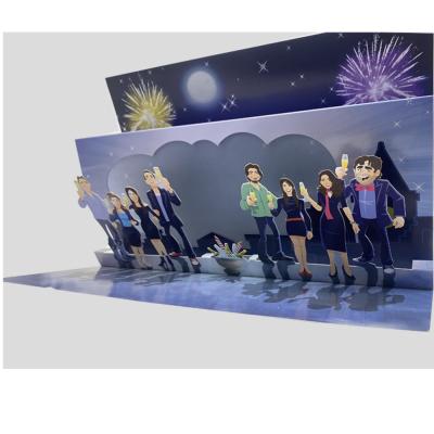 China Customized Graduation Pop-Up Musical LED 3D Cards with Paper Surface Finishing for sale