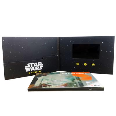 중국 4.3인치 LCD 비디오 브로셔 카드, 고용량 메모리 및 사용자 정의 가능한 버튼, WMA 음악 형식, 비즈니스 테마 판매용