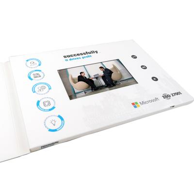 중국 메모리 용량 128MB-32GB LCD 비디오 브로셔 카드, 맞춤형 컬러 LCD 비디오 명함 판매용