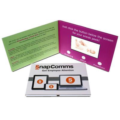 중국 GIF 이미지 형식 2GB 메모리 및 WMA 오디오 형식의 LCD 비디오 비지니스 카드 판매용