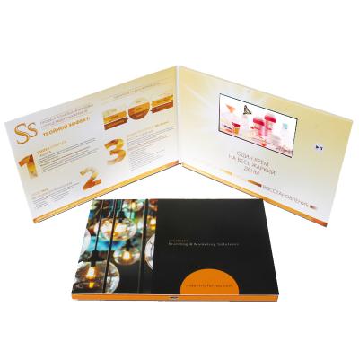 中国 パーソナライズ可能な3.6×LCDビデオフォルダ 128MBメモリとプロ CMYK印刷 販売のため