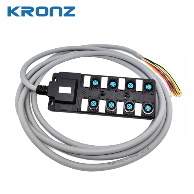 8-port M12 Distributor Box front view