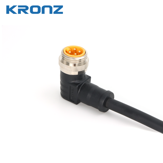 7/8 Connector front view showing black contact carrier and brass nut