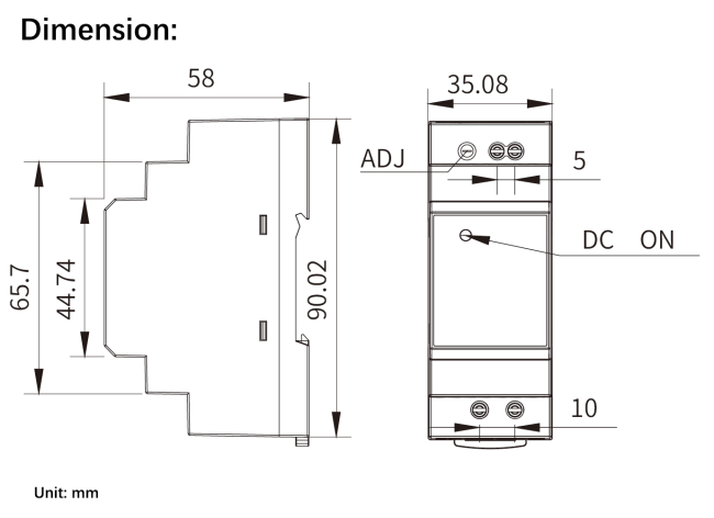 Technical diagram of power supply