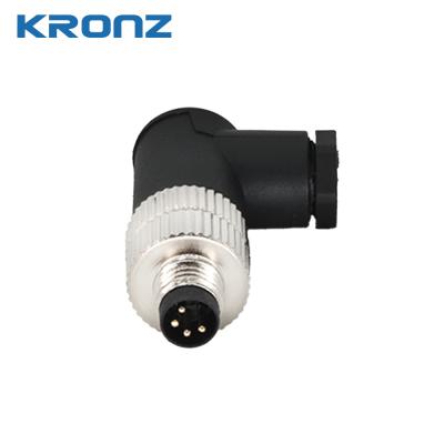 China M8 Field-Wireable Assembly Connector IP67 4 Pin A-Coding Male Angled Sensor Connector zu verkaufen