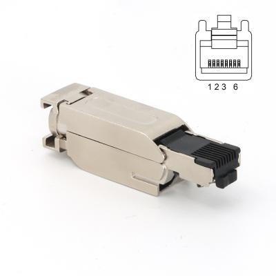 中国 Metal Housing RJ45 Connector 4 Pin Field Wireable 販売のため