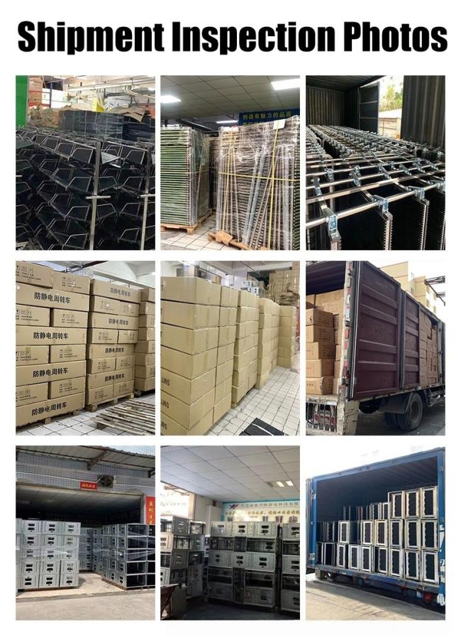 3-anti-static loading and unloading rack smt loading machine material frame material storage pcb turnover box-Shipment Inspection Photos