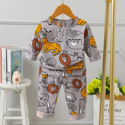 China Algodón largo de la altura el 95% de los pijamas el 140cm de la manga de los niños de la edad 8 de la versión de Q en venta
