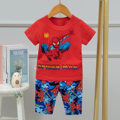 China Los pantalones cortos coreanos de los muchachos y de las muchachas ventilan los trajes condicionados con el hombre araña de la historieta en venta