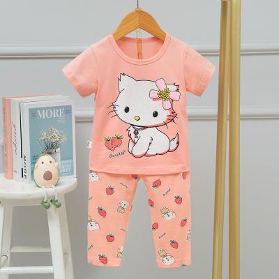 China Pijamas do verão das crianças versáteis do projeto/rosa Cat Pyjamas Breathable à venda