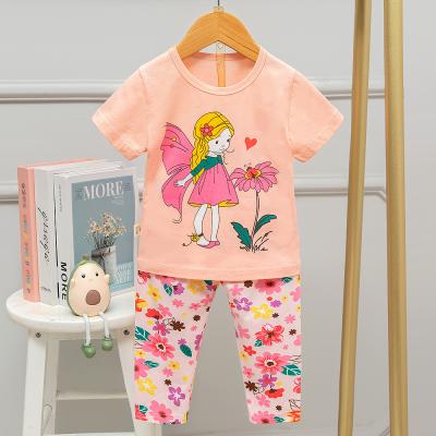 China Grupo puro respirável do pijama do algodão dos Pyjamas do verão das crianças da mola da flor à venda