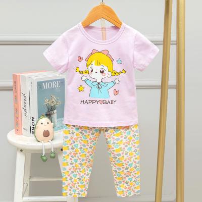 China Os pijamas curtos da luva do bebê feliz saltam parte superior respirável e o short ajusta o Nightwear à venda
