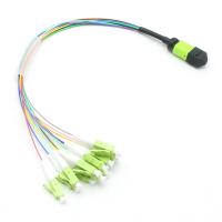 Quality Length Customized MPO Fanout Cable 12 Fibers OM5 50/125 100G Hytrel Jacket for sale