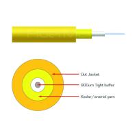 Quality Simplex Optical Fiber Cables Single Mode Yellow Fibre Optic Cable OS2 2.0mm PVC Yellow for sale