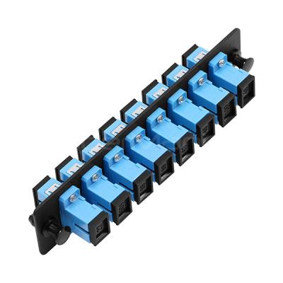 China Fiber Optic Patch Panel 8 Port Loaded W/8 SC Single Mode Or Multimode Adapter for sale