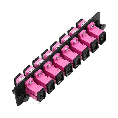 China Fiber Optic Patch Panel 8 Port Loaded W/8 SC Single Mode Or Multimode Adapter for sale