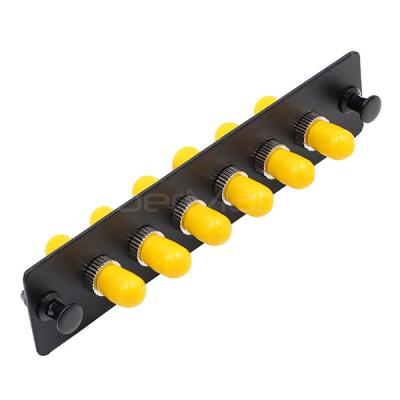 China 6 Port Fiber Optic Adapter Panels Loaded W/6 ST Single Mode Or Multimode Adapter for sale