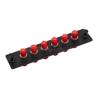 China 6 Port Fiber Optic Adapter Panels Loaded W/6 ST Single Mode Or Multimode Adapter for sale