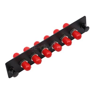 China 6 Port Fiber Optic Adapter Panels Loaded W/6 ST Single Mode Or Multimode Adapter for sale