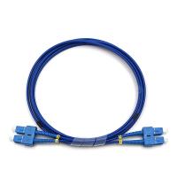 Quality Duplex Single Mode 9/125 Fiber Optic Cable OS2 LSZH Blue Armored Patch Cable for sale