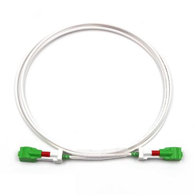 China Auto Shutter SC APC Fiber Patch Cable Simplex Single Mode OS2 LSZH 3.0mm White for sale